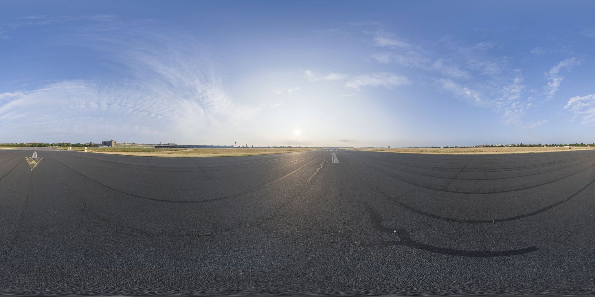 Berlin Empty Runway: A Beautiful Sky - HDRi Maps and Backplates