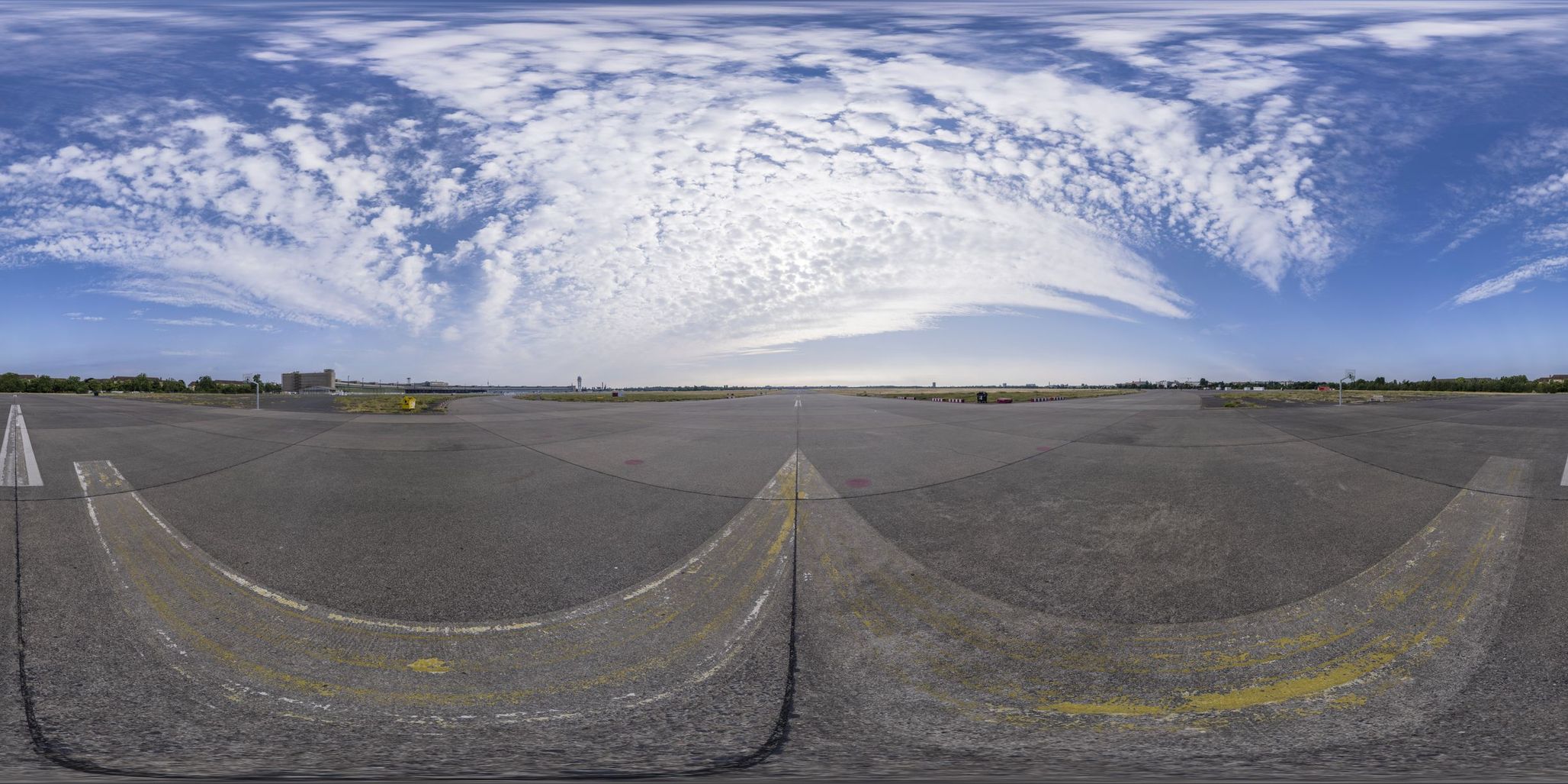 Berlin Tempelhof Airport: Runway Takeoff - HDRi Maps and Backplates