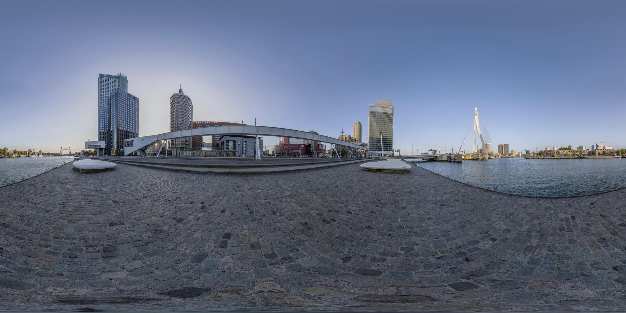 Boston Cityscape: A River-side Dock - HDRi Maps and Backplates