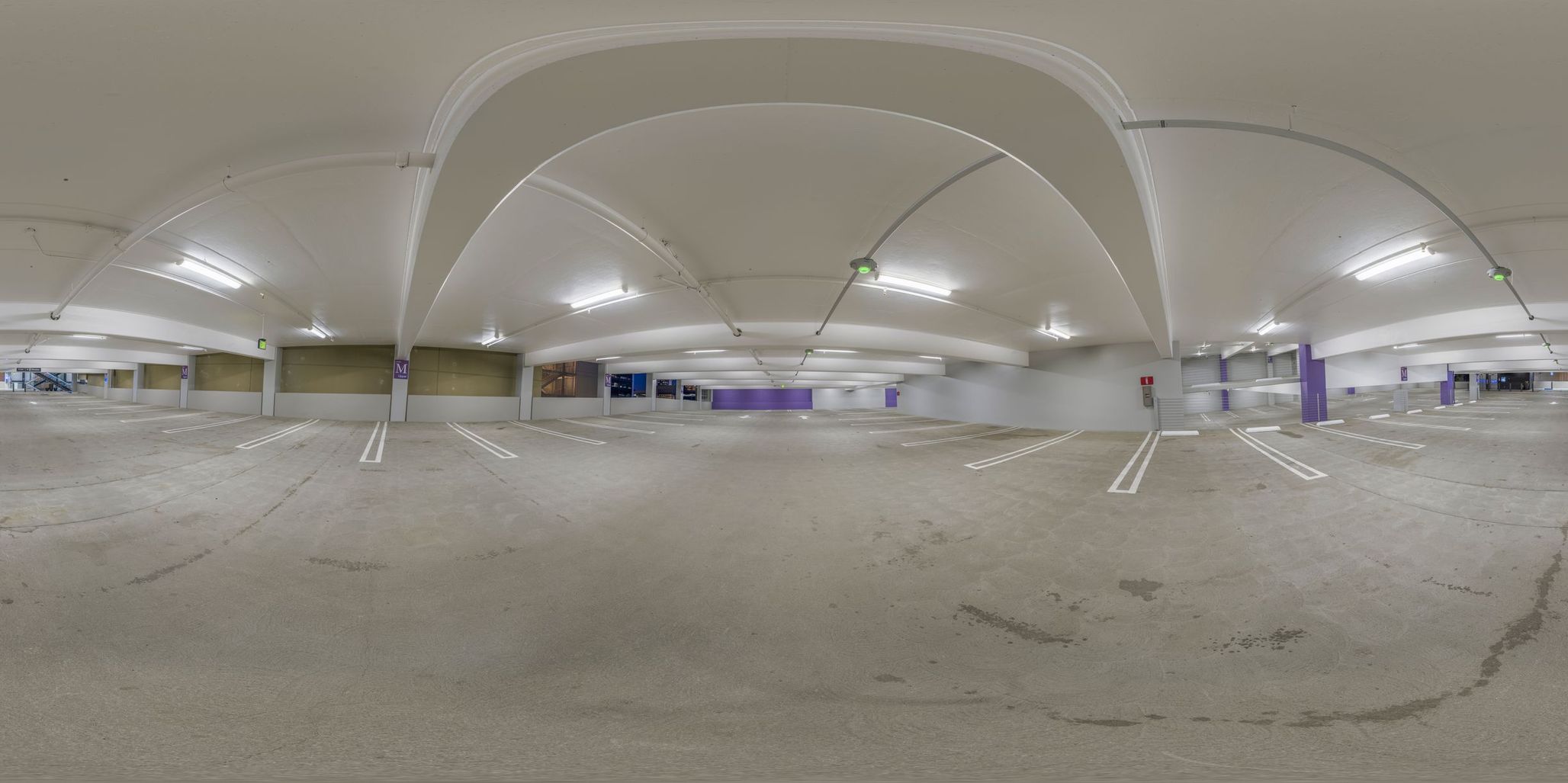 California Architecture: A Parking Garage with Curved Ceiling Columns ...