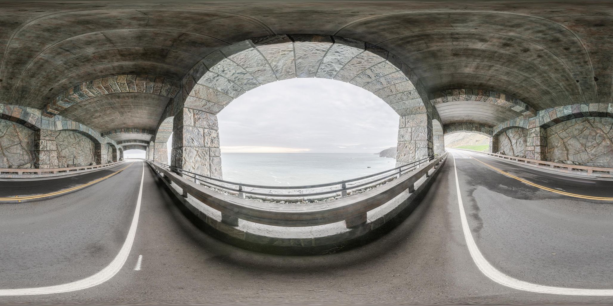 California Coastal Tunnel: A Road to the Ocean View - HDRi Maps and ...
