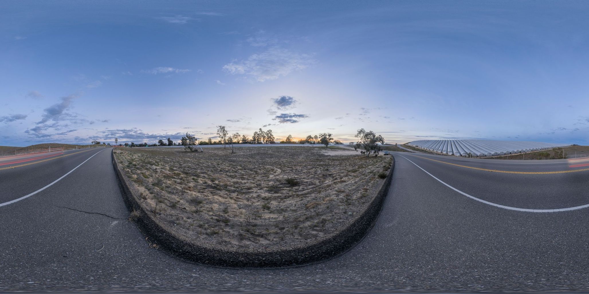 California Dawn: Road and Landscape with Mountains - HDRi Maps and ...