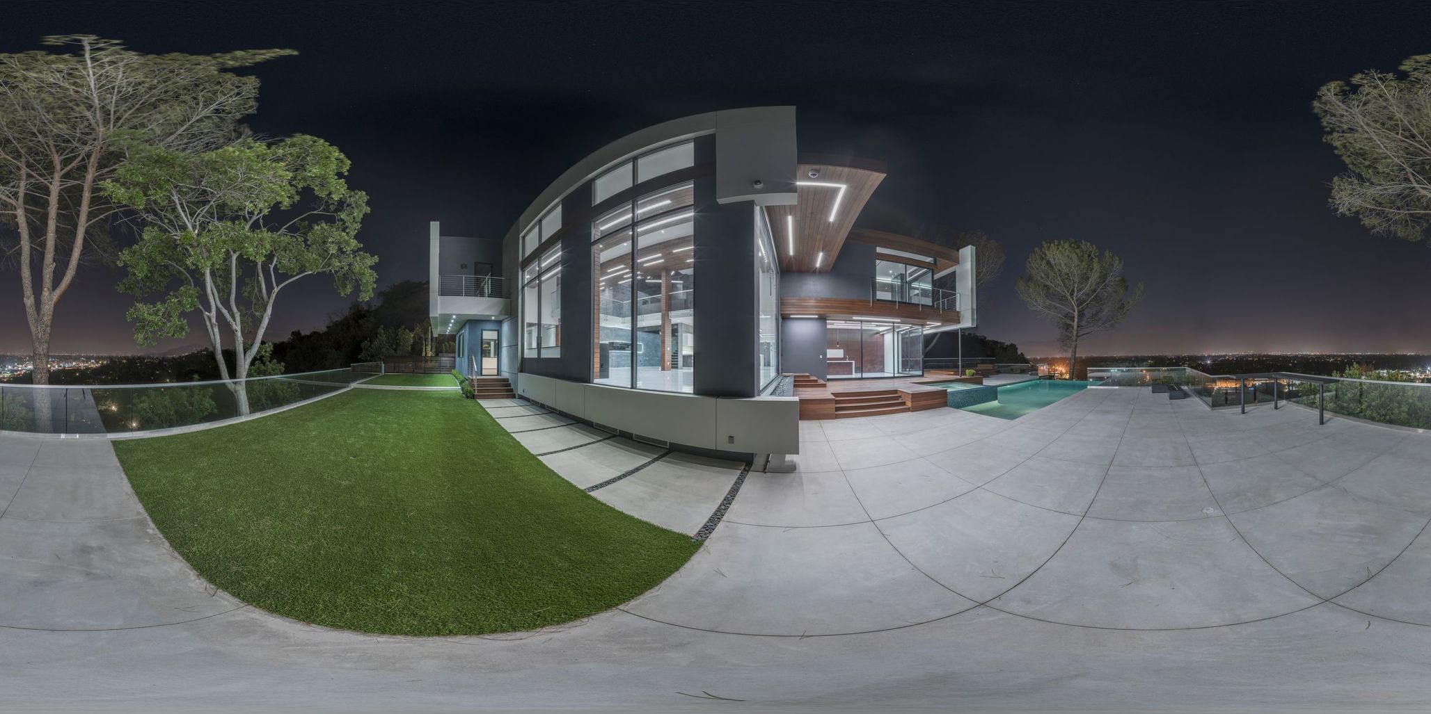 California Home at Night: A Stunning Pool and Backyard - HDRi Maps and ...