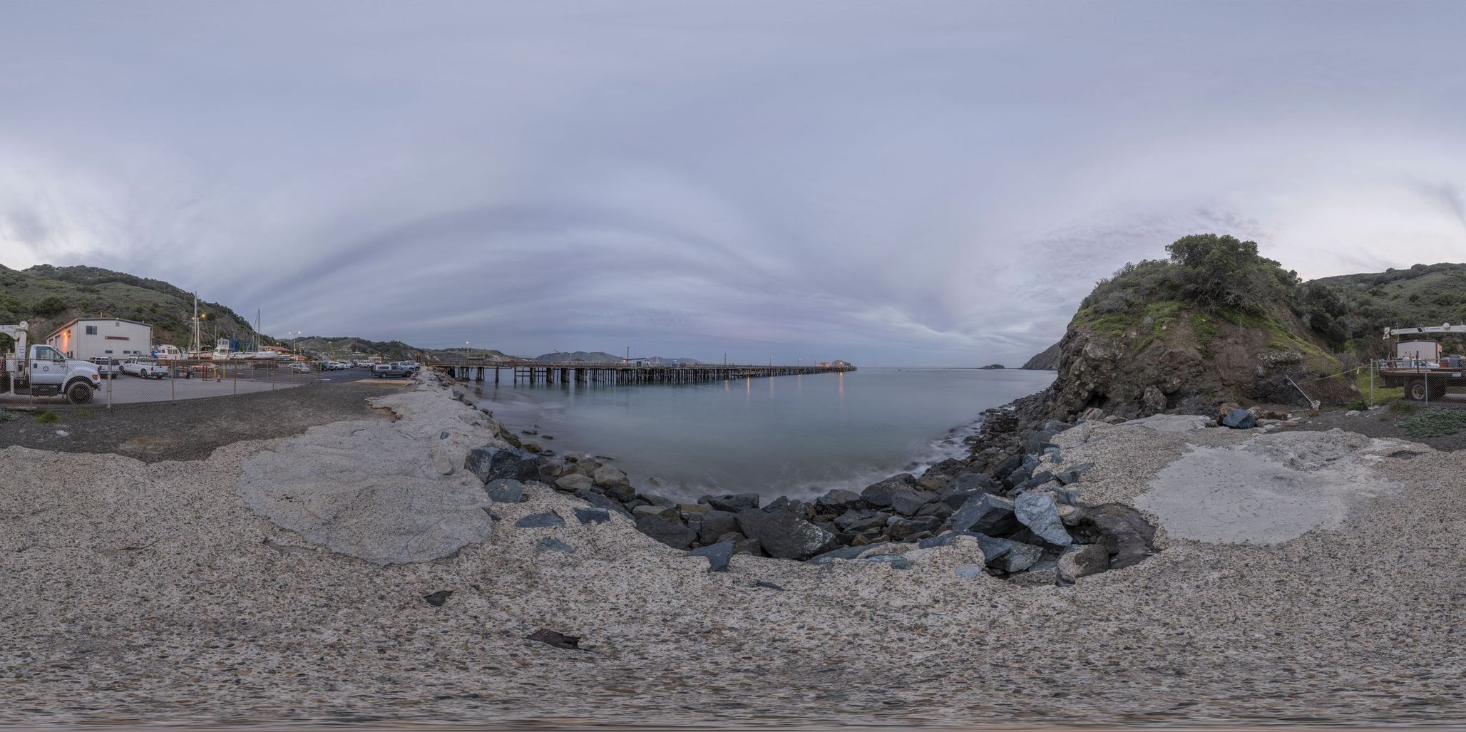 California Pier: Rocky Ocean Shore - HDRi Maps and Backplates