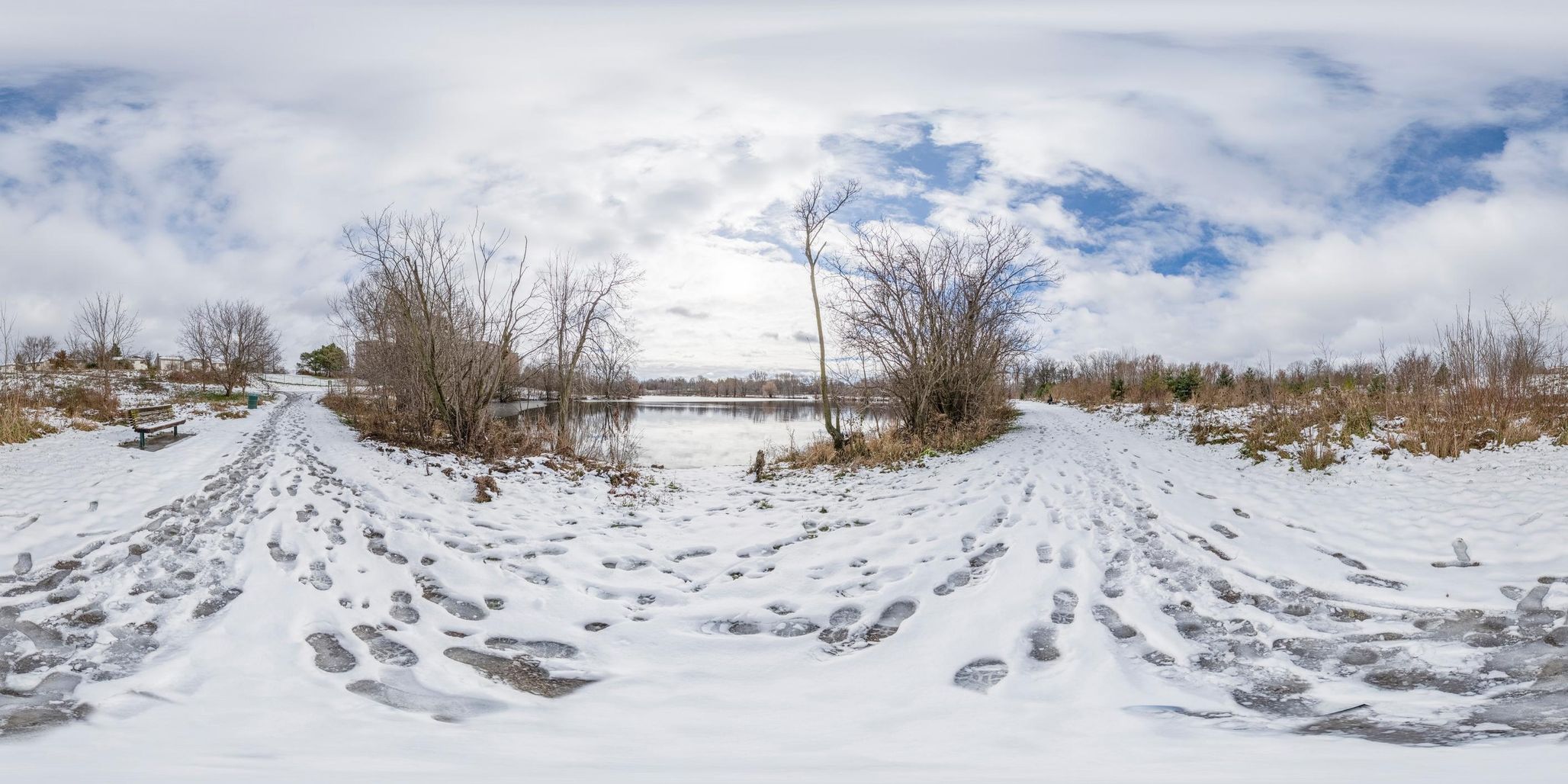 Canada Ontario Winter Road: A Path to the Snowy Lake - HDRi Maps and ...