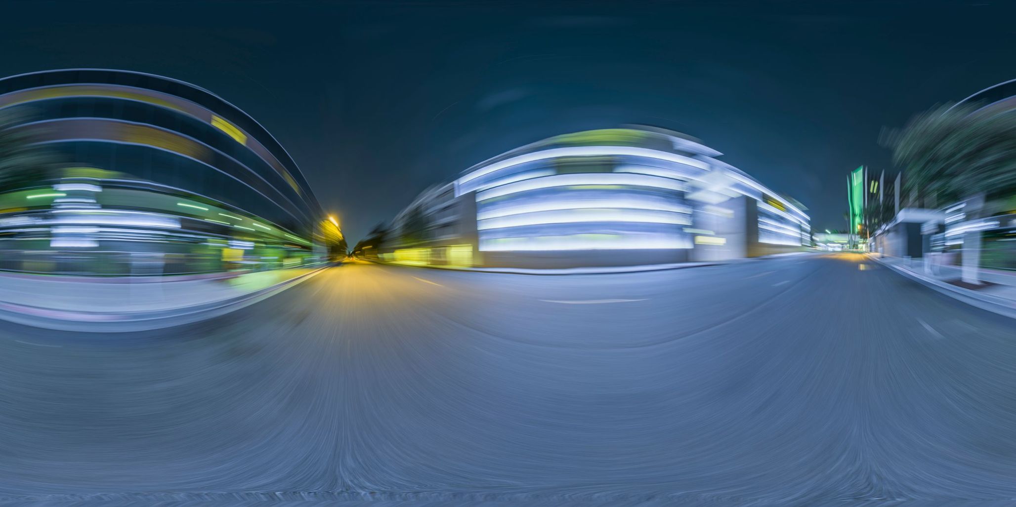 Chicago Night Road: Curves and Buildings - HDRi Maps and Backplates