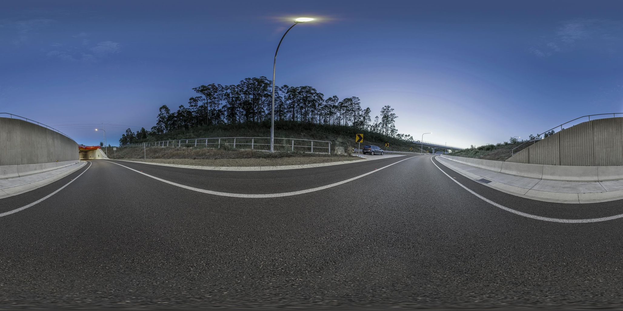 City Road at Night: A Captivating Panoramic View - HDRi Maps and Backplates