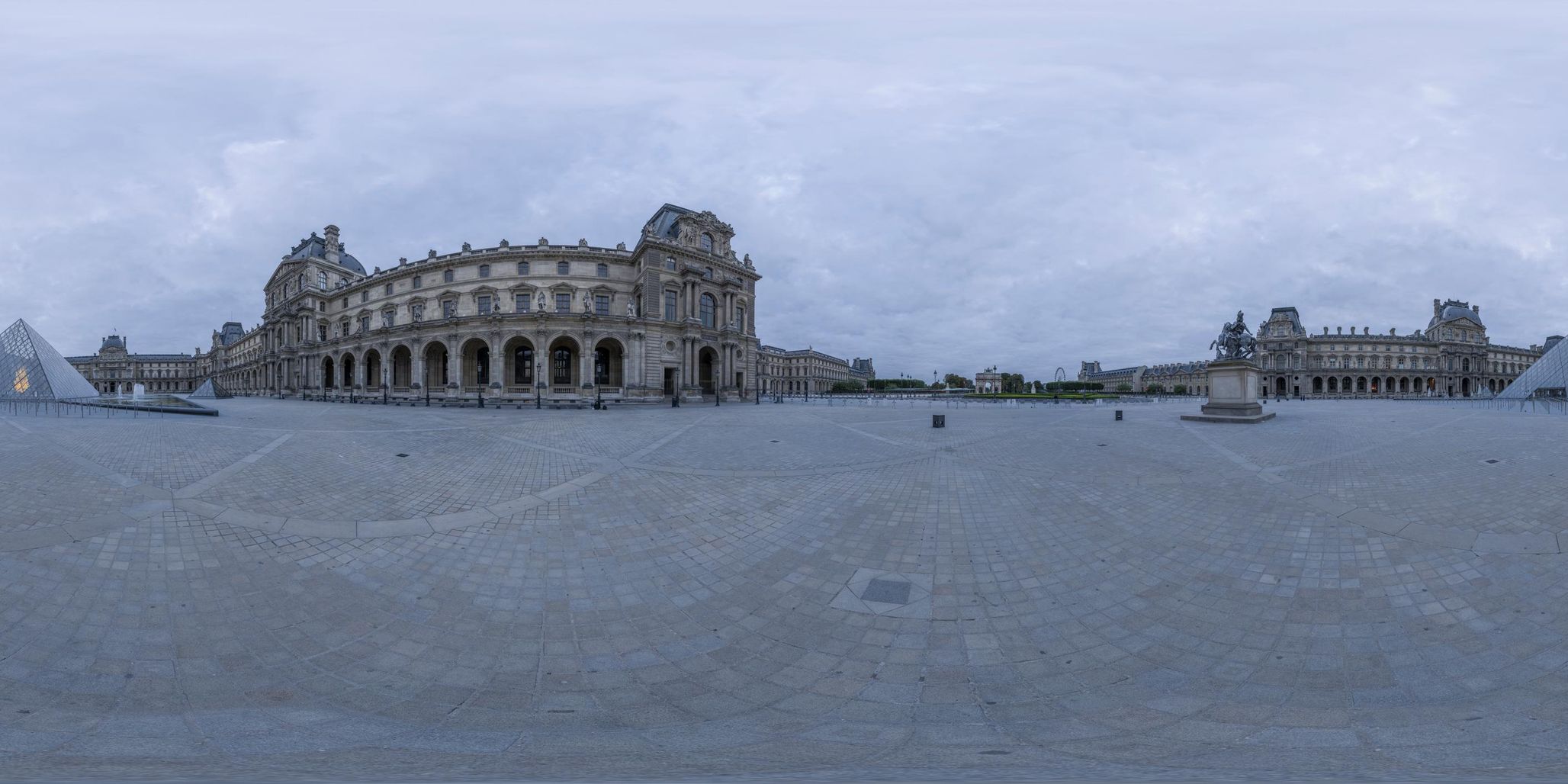 Classic Architecture Building in a Town Square in Paris, France - HDRi ...