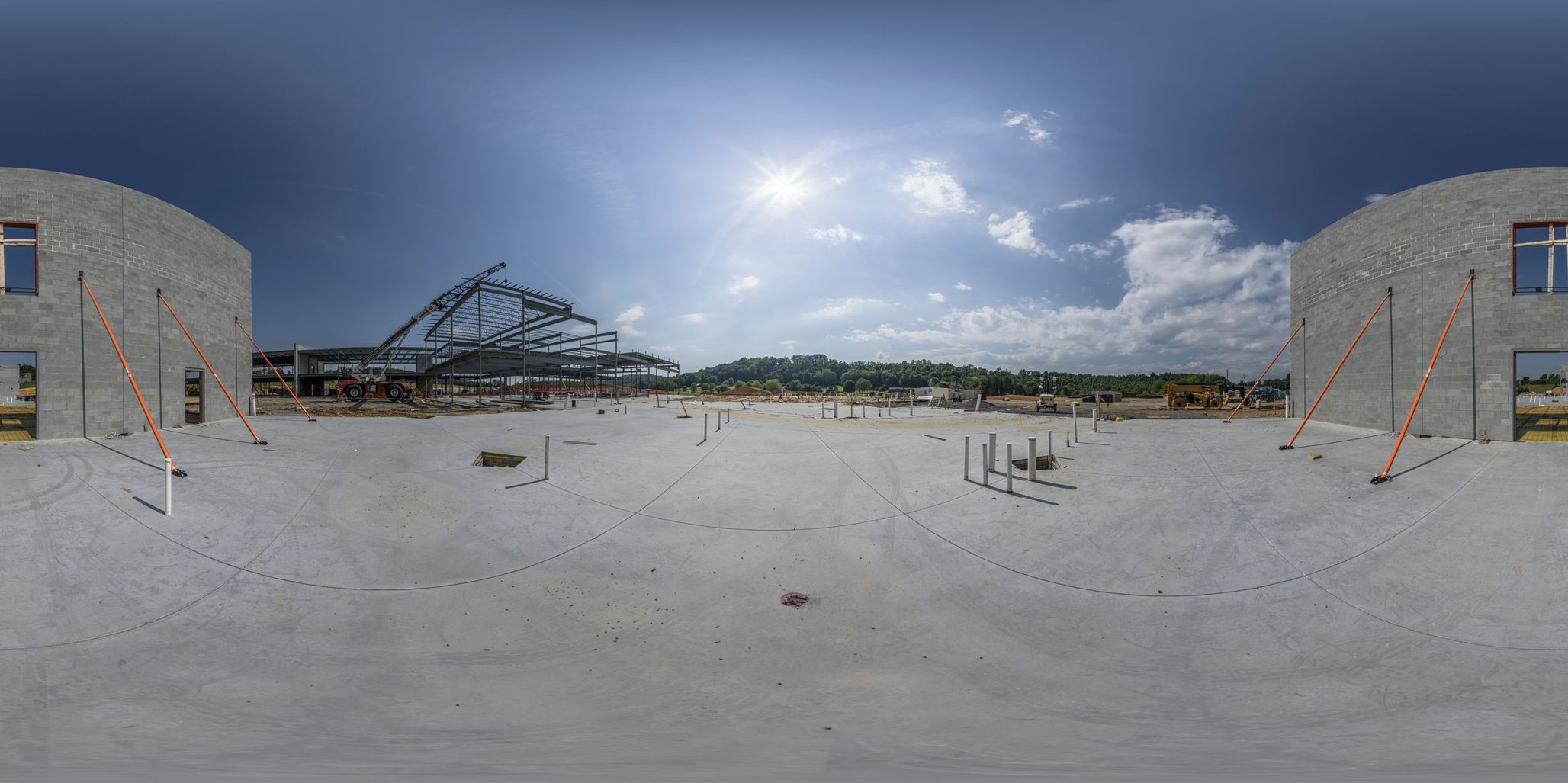 Construction Site with Skate Park in Open Space - HDRi Maps and Backplates