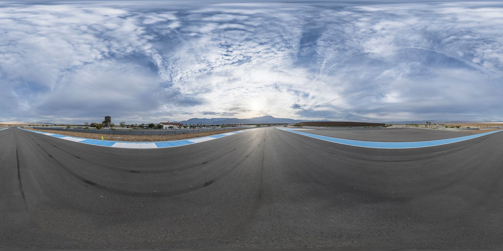Dawn Breaks over an Open Race Track in the USA - HDRi Maps and Backplates