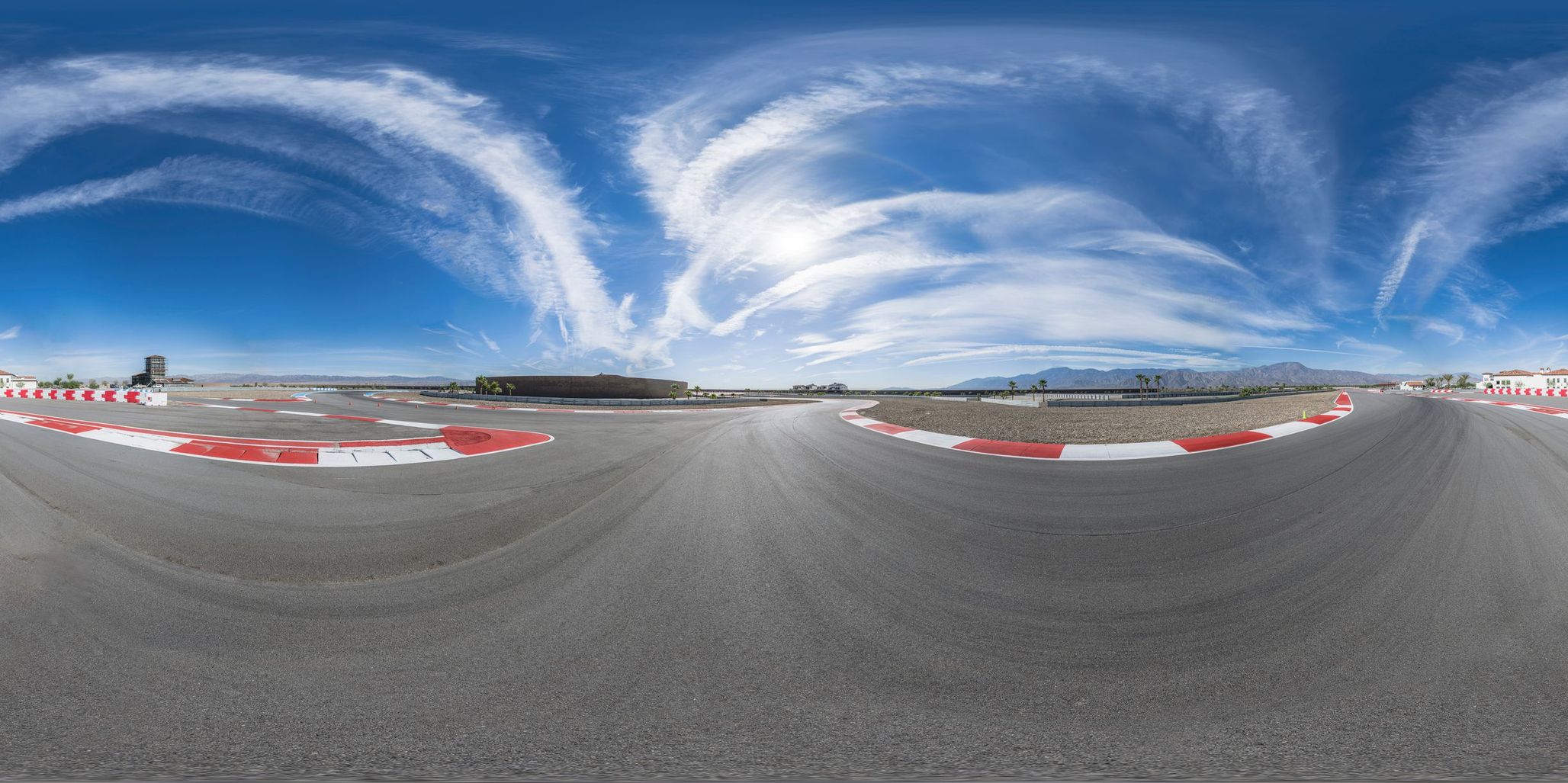 Empty Race Track in the USA: Aerial View - HDRi Maps and Backplates