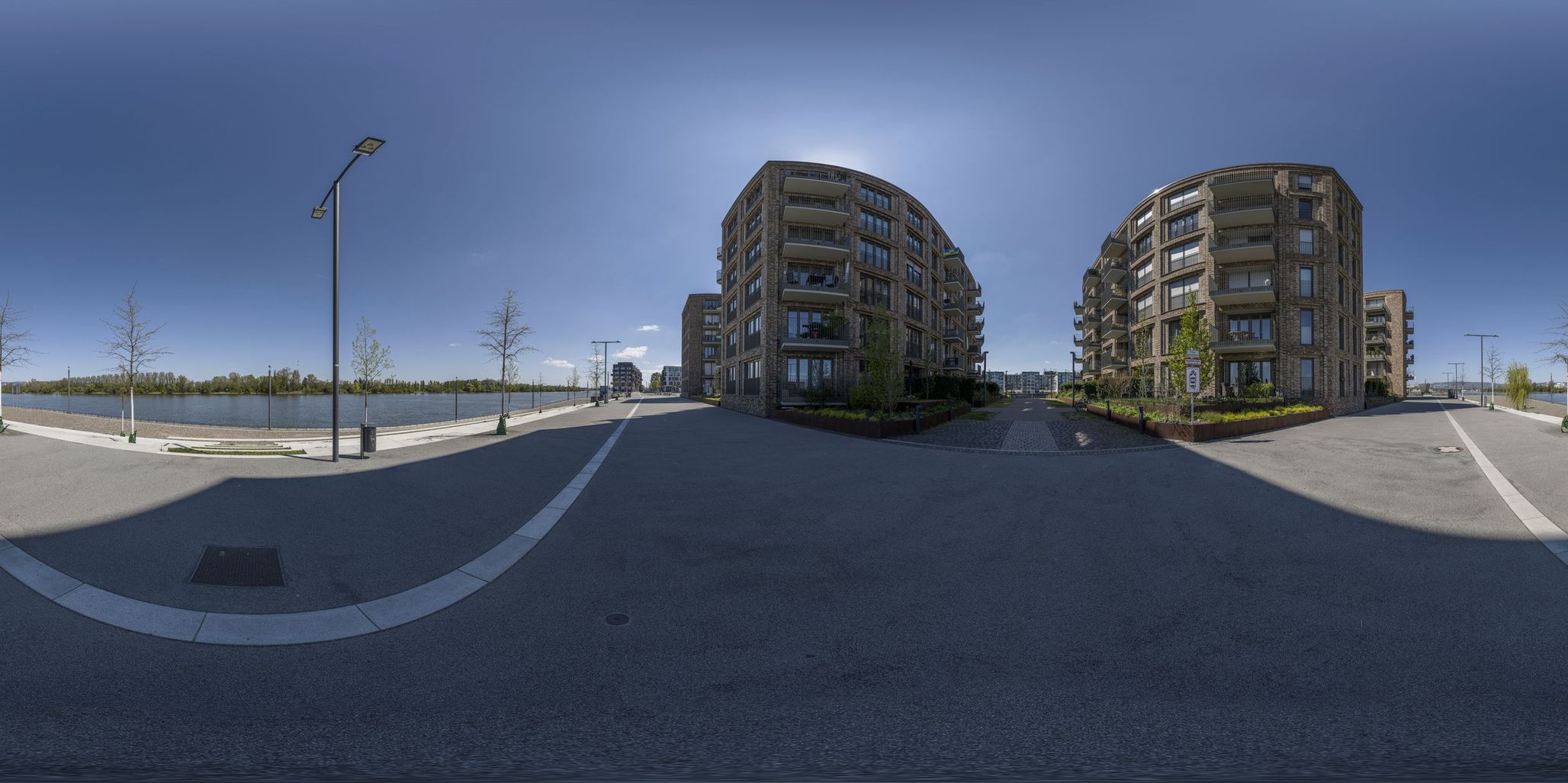 European Urban Design: Germany's Street Corner with Waterfront View ...