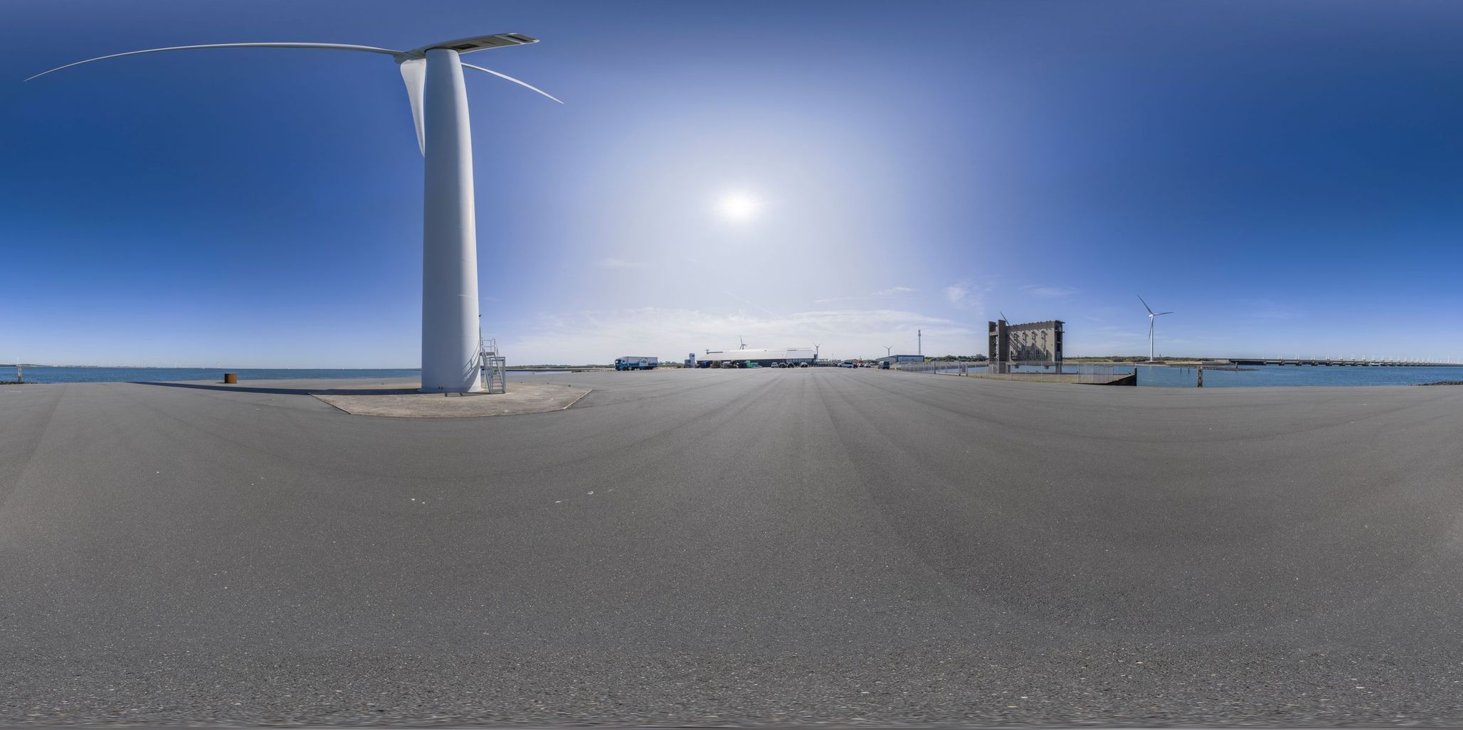 Holland Road Intersection with Wind Turbines and Water - HDRi Maps and ...