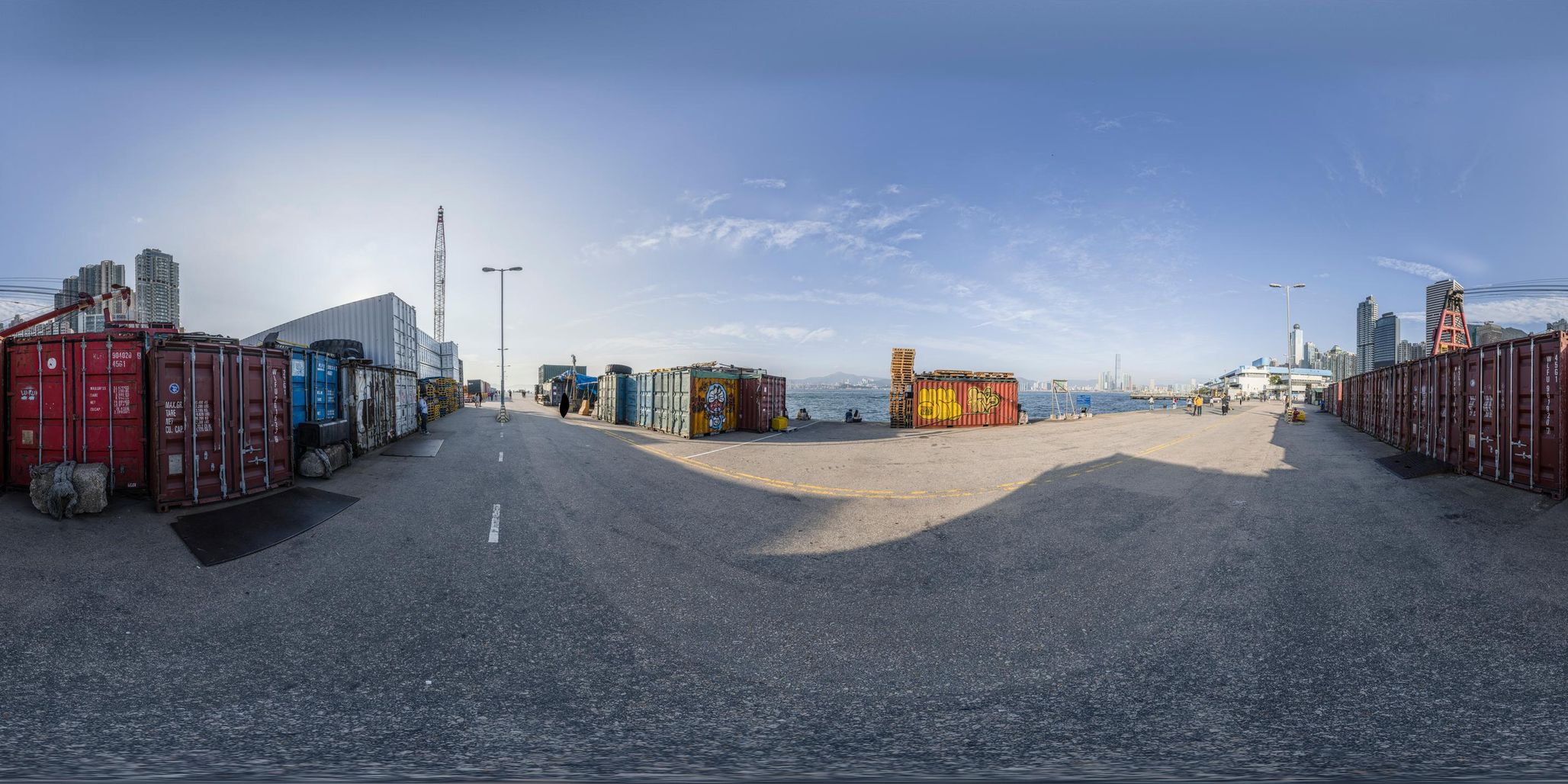 Industrial China: Shipping Containers and City Skyline - HDRi Maps and ...