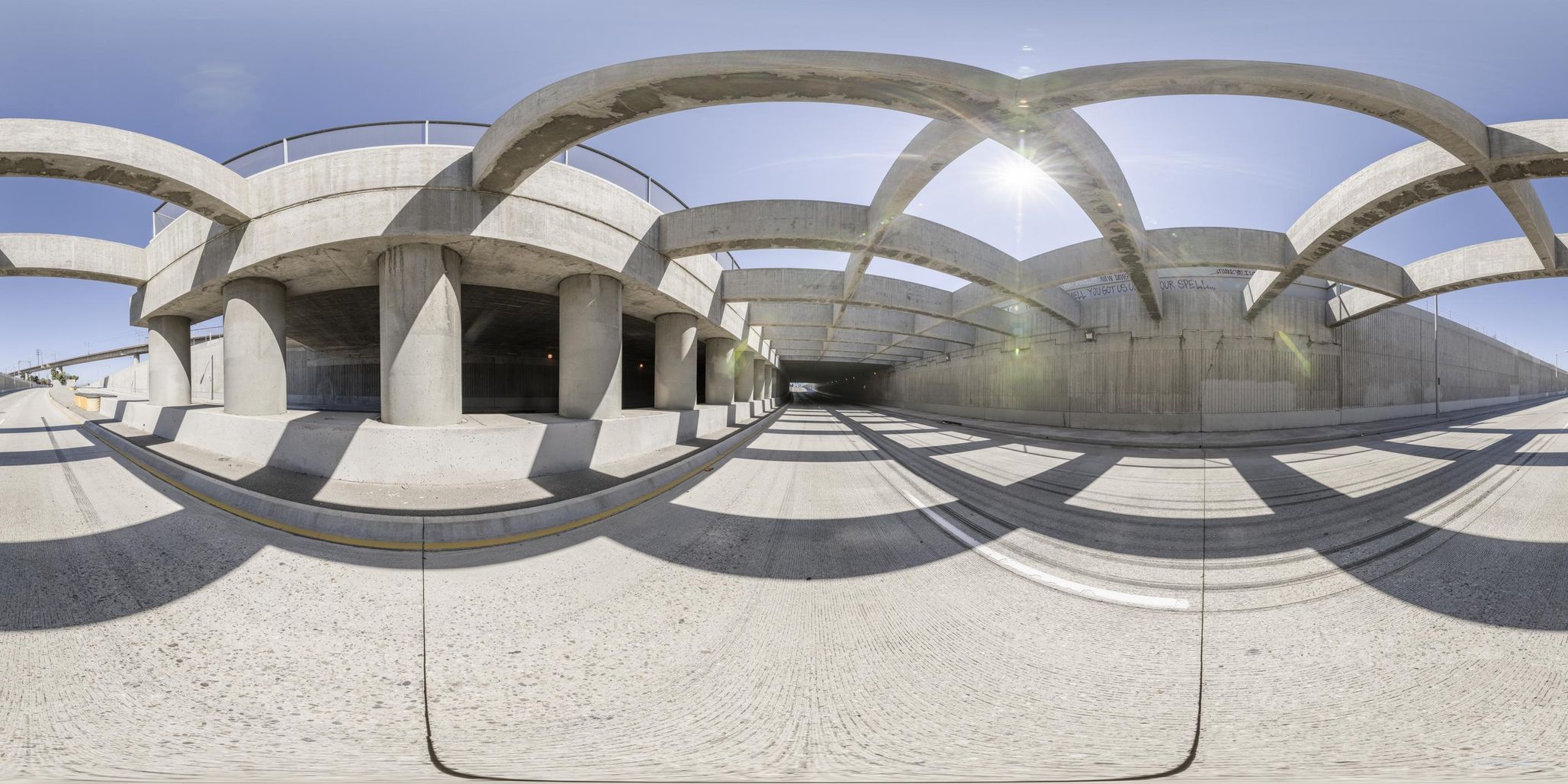 Los Angeles Architecture: A Circle Structure with Columns - HDRi Maps ...