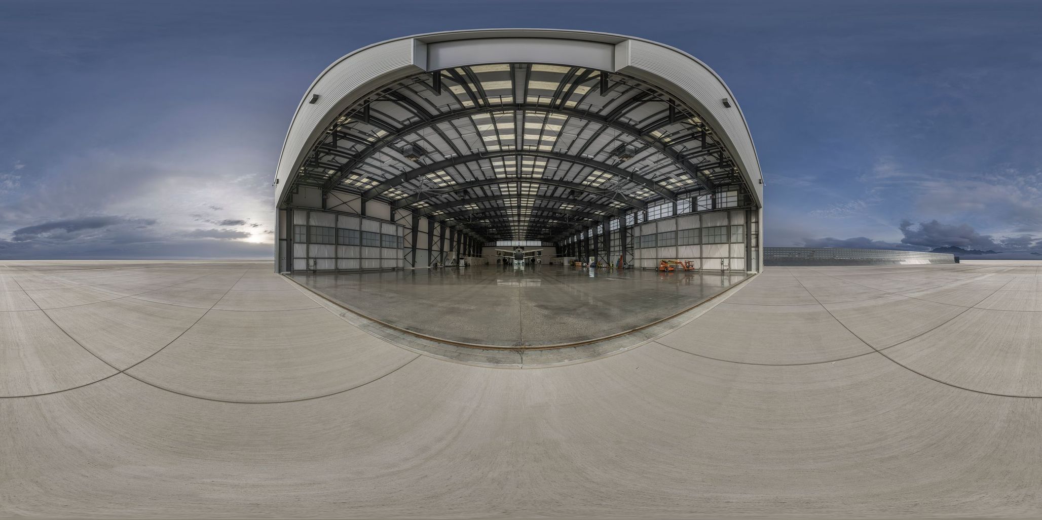 Los Angeles Hangar: A Unique Perspective through a Fish Eye Lens - HDRi ...