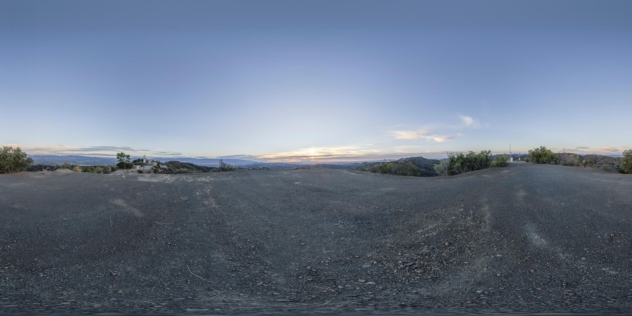 Los Angeles Mountain Road: A Panoramic View - HDRi Maps and Backplates