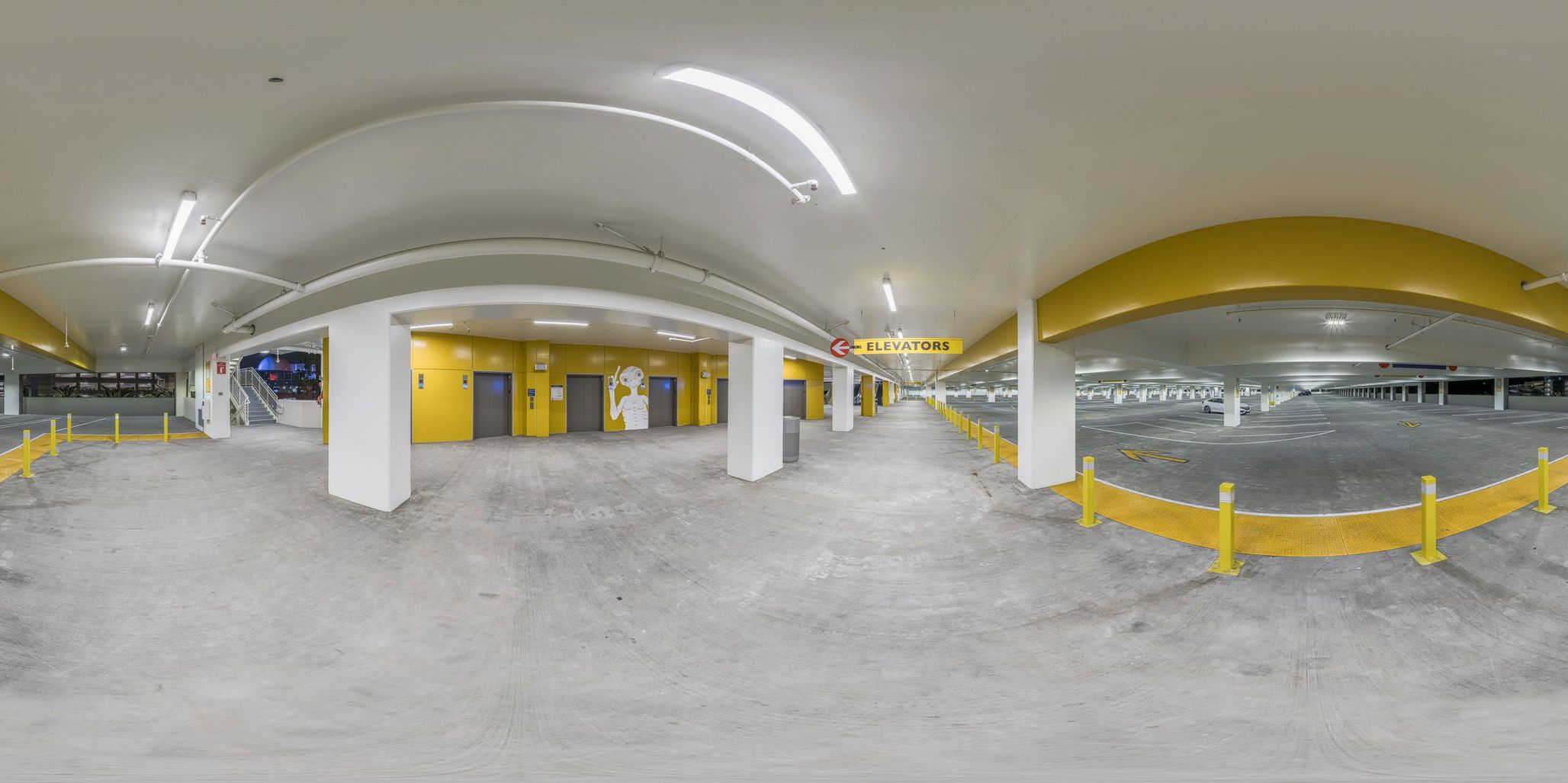 Los Angeles Parking Garage: Suburban Night Scene - HDRi Maps and Backplates
