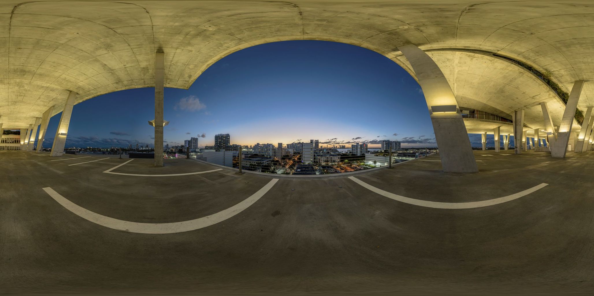 Miami Skyline at Dawn: An Urban Cityscape - HDRi Maps and Backplates