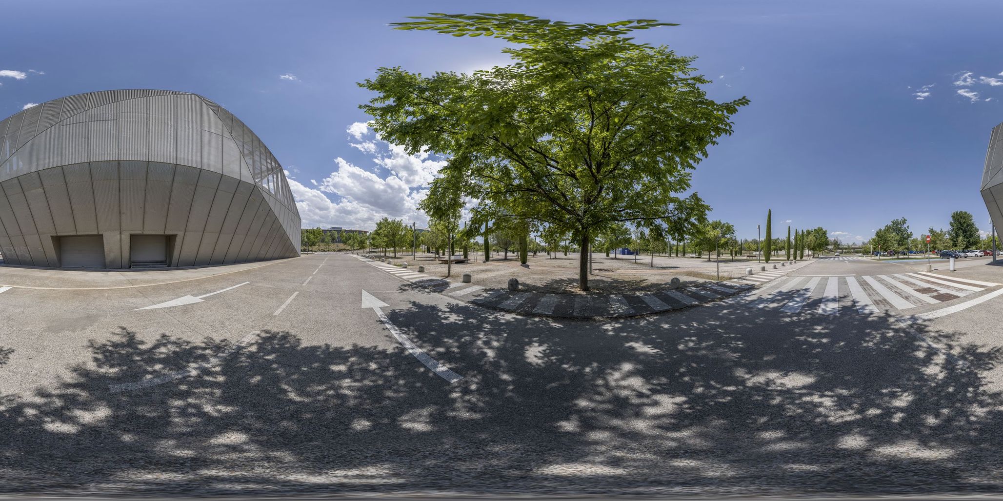 Modern Building: Zebra Crossing on Concrete Street - HDRi Maps and ...