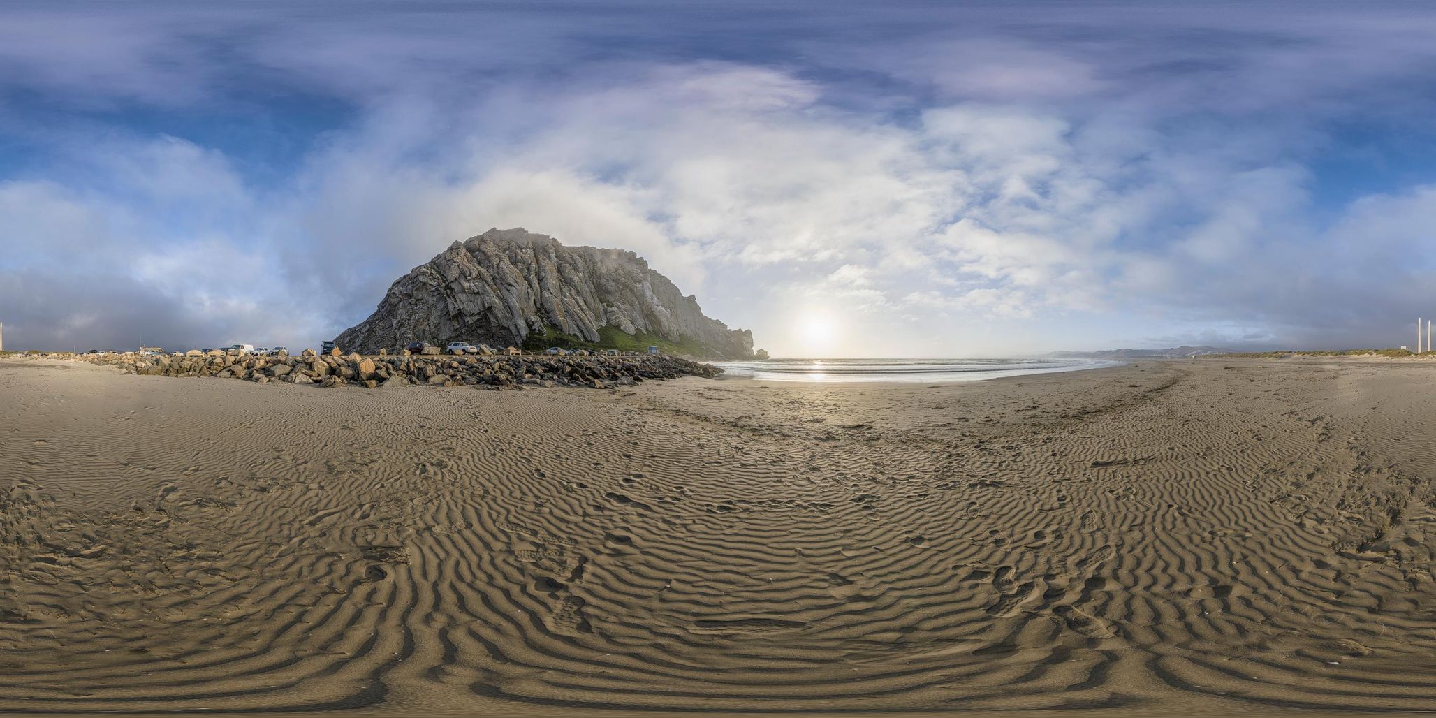 Mountain by the Ocean: Waves Crashing on the Beach - HDRi Maps and ...