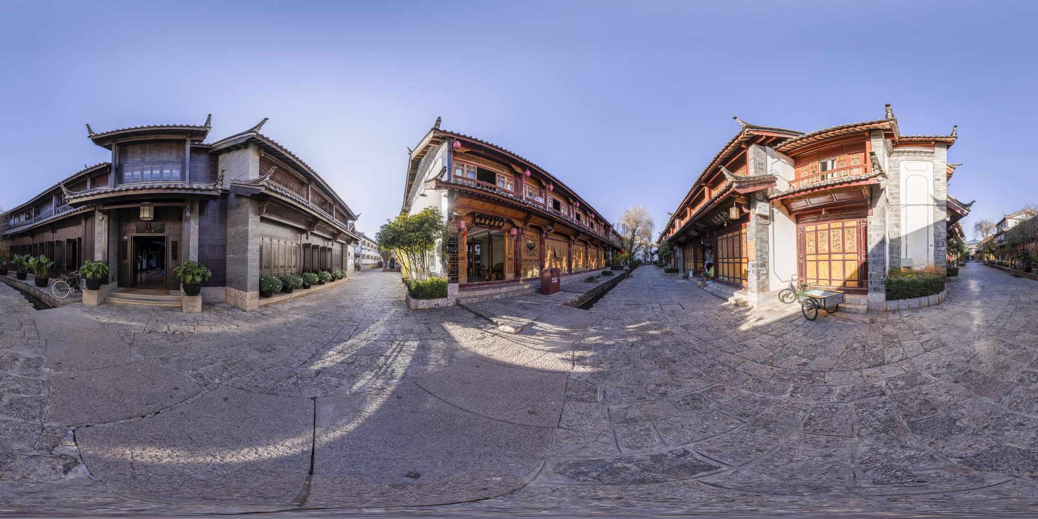 Old Town Streets: Architecture in Lijiang, China - HDRi Maps and Backplates