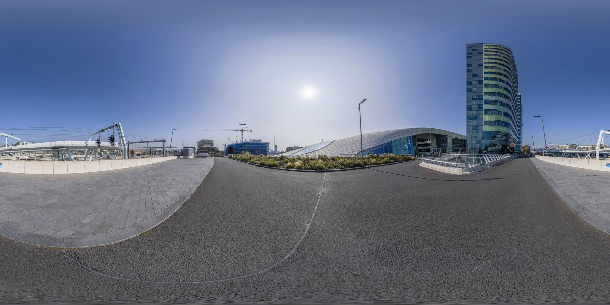 Skate Ramp and Building Reflection in Urban Landscape - HDRi Maps and ...