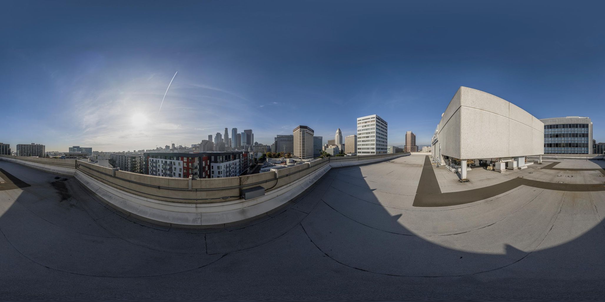 Skateboarder on Half Pipe with Los Angeles City Skyline - HDRi Maps and ...