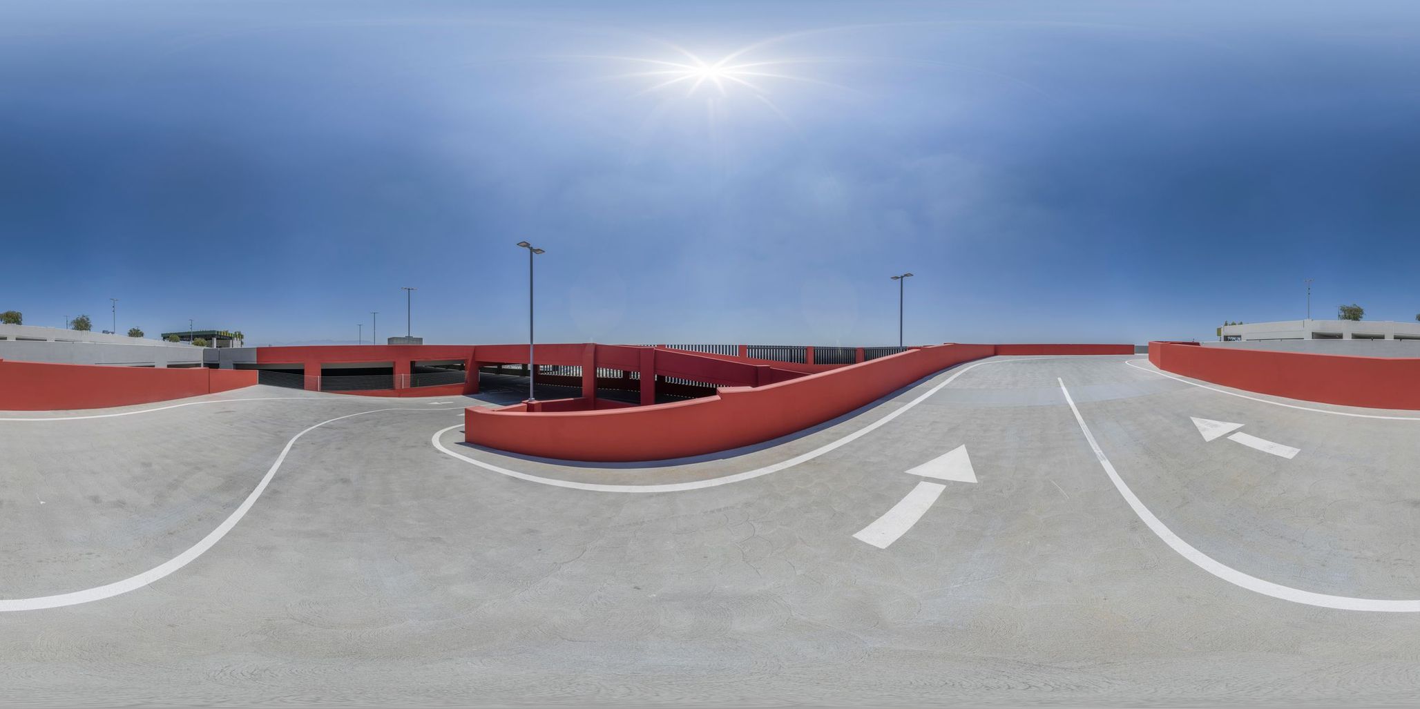 Skateboarder Performing Trick on Park Ramp: Aerial View - HDRi Maps and ...