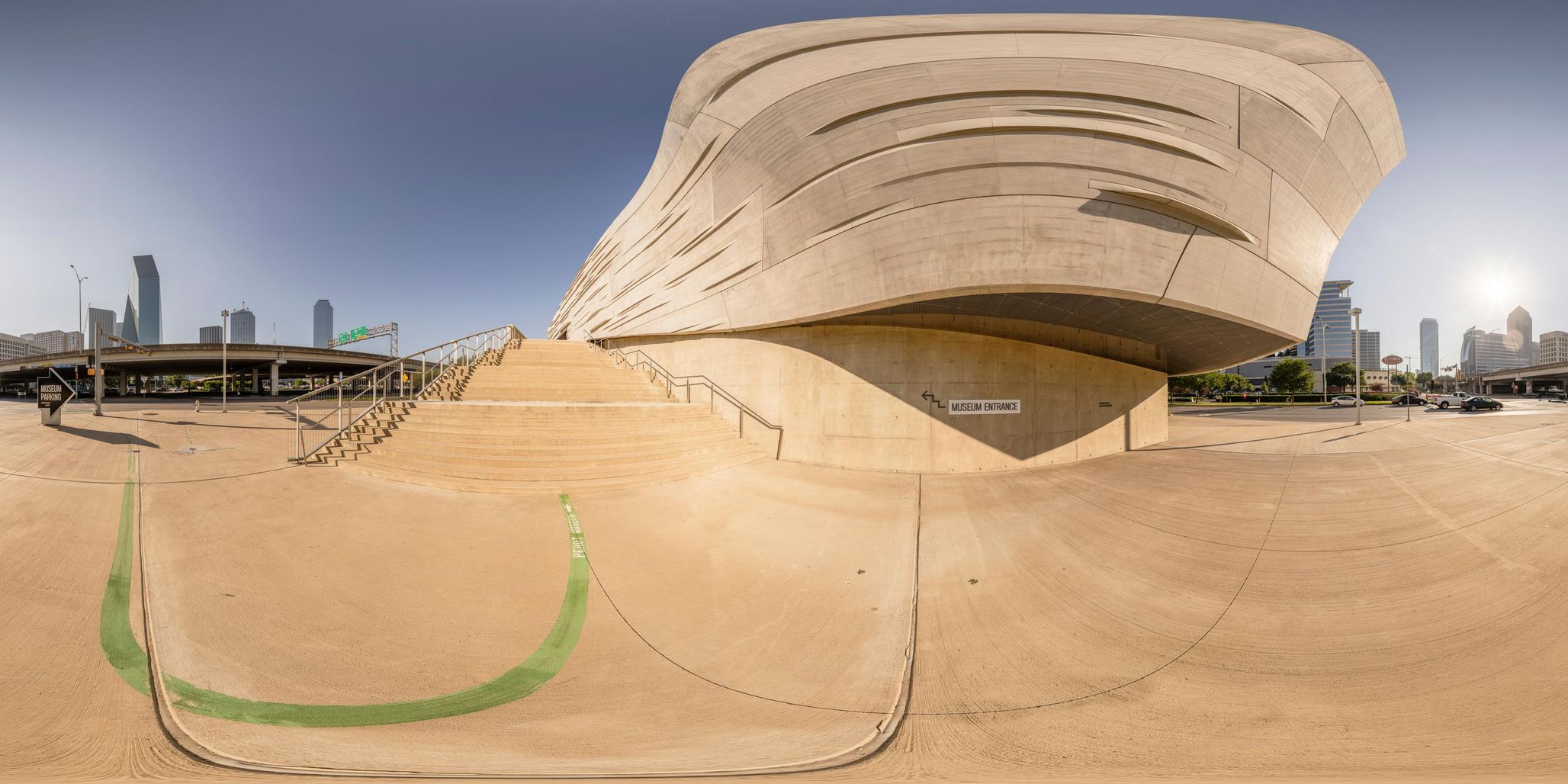 Skatepark in Dallas: A Ramp and Stairs with City Skyline - HDRi Maps ...