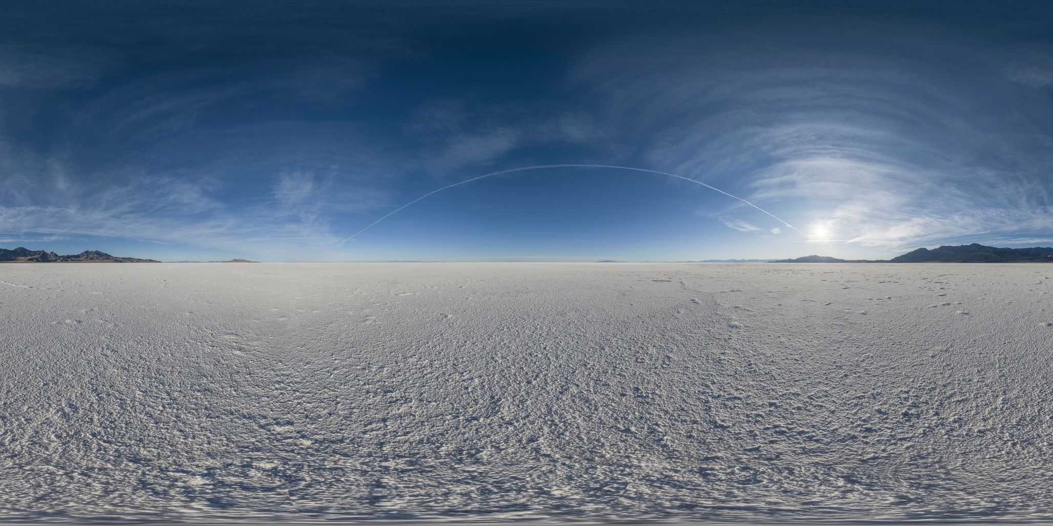 Snow-Covered Arid Plain in the Utah Desert - HDRi Maps and Backplates