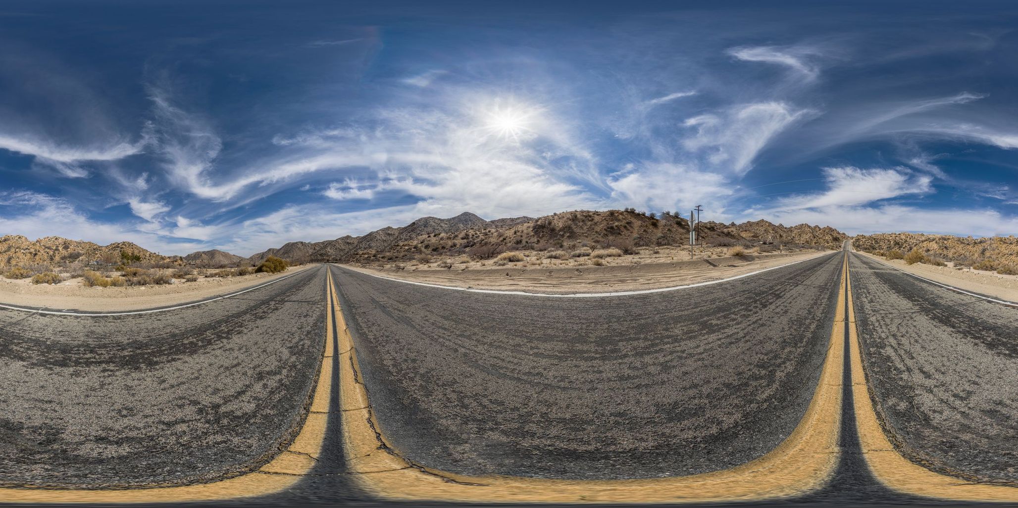 A Surreal Intersection in the California Desert - HDRi Maps and Backplates