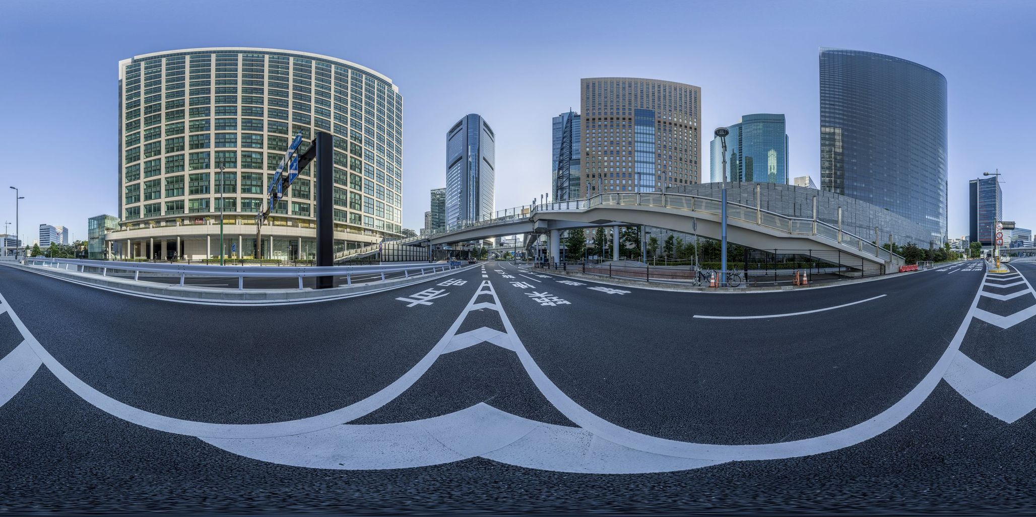 Tokyo City Road: Lined with High Buildings - HDRi Maps and Backplates