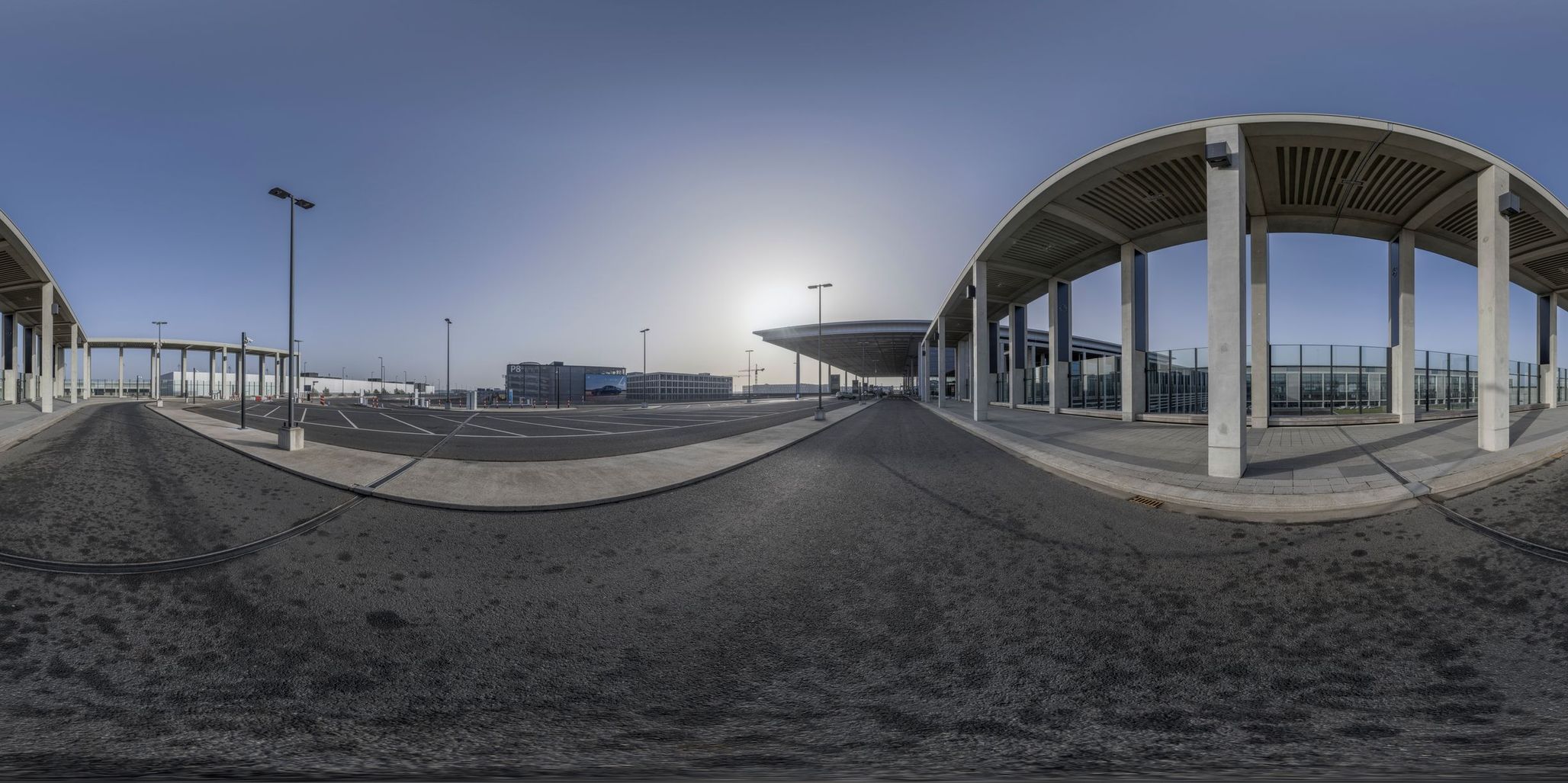Urban Cityscape: Concrete Structures and Bus Station - HDRi Maps and ...