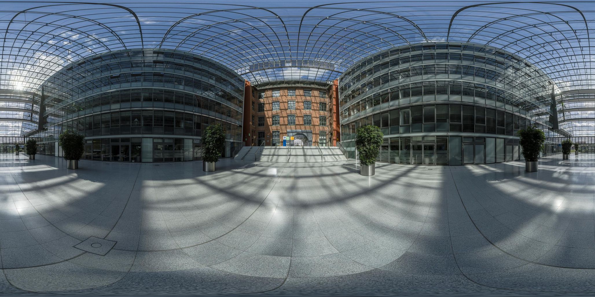 Urban Design: Round Building with Stairs in the City - HDRi Maps and ...