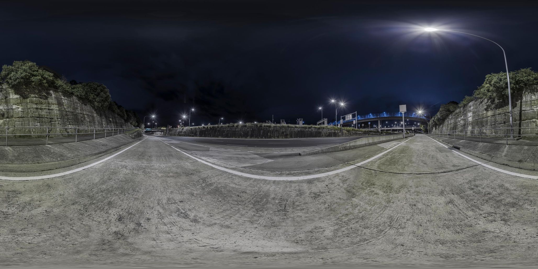 Urban Skate Park at Night: City Lights and Bike Ramps - HDRi Maps and ...