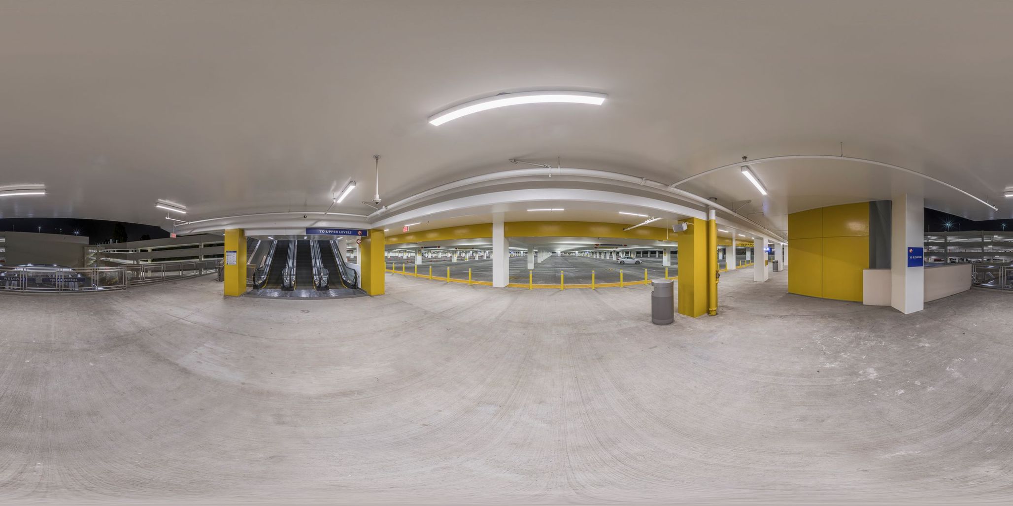 USA Concrete Parking Garage: An Aerial View - HDRi Maps and Backplates