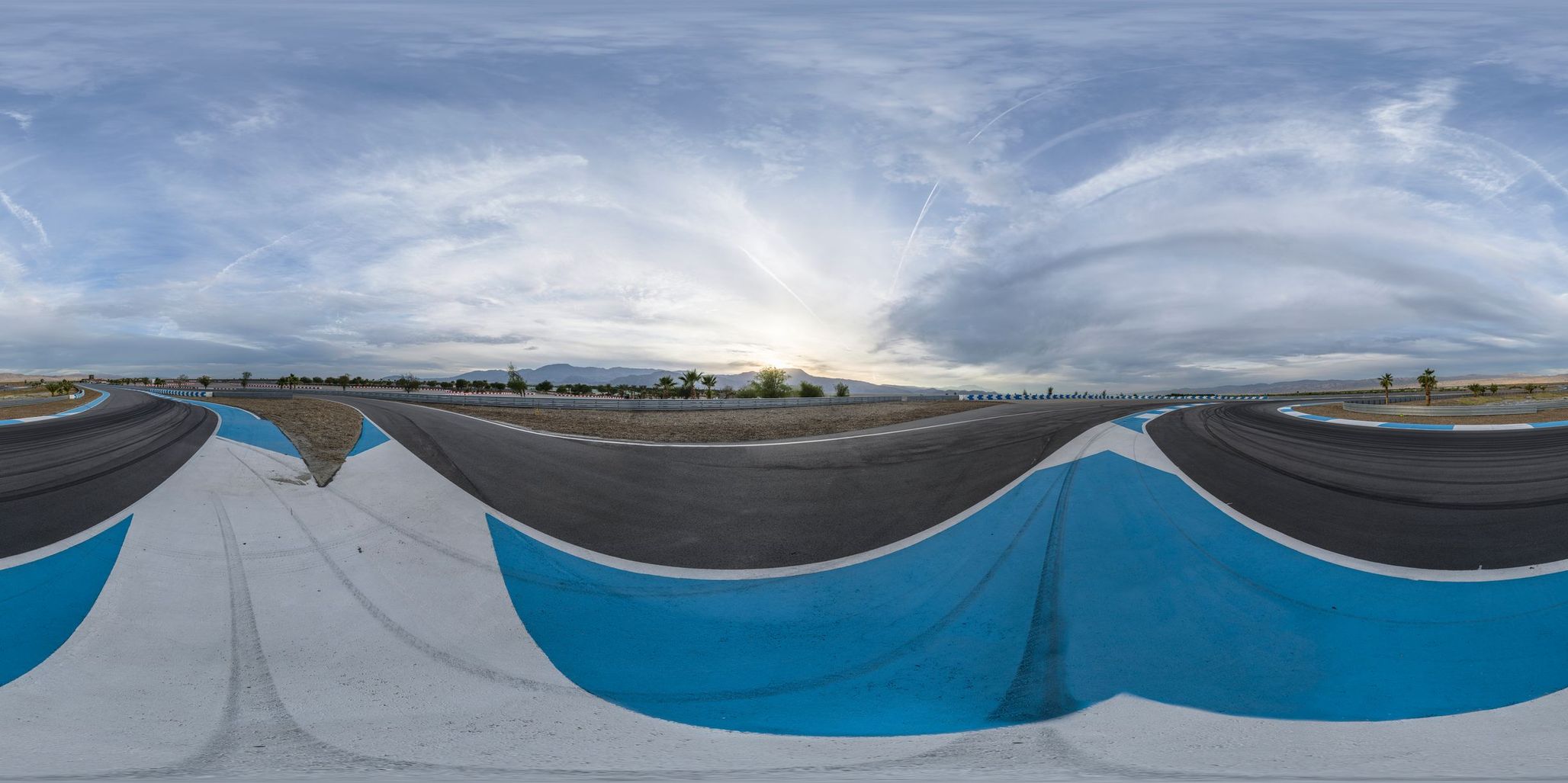 USA Race Track at Dawn: Bathed in Sunshine - HDRi Maps and Backplates