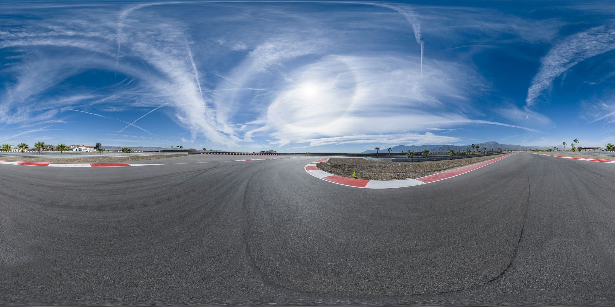 USA Race Track: Panoramic View of the Open Road - HDRi Maps and Backplates
