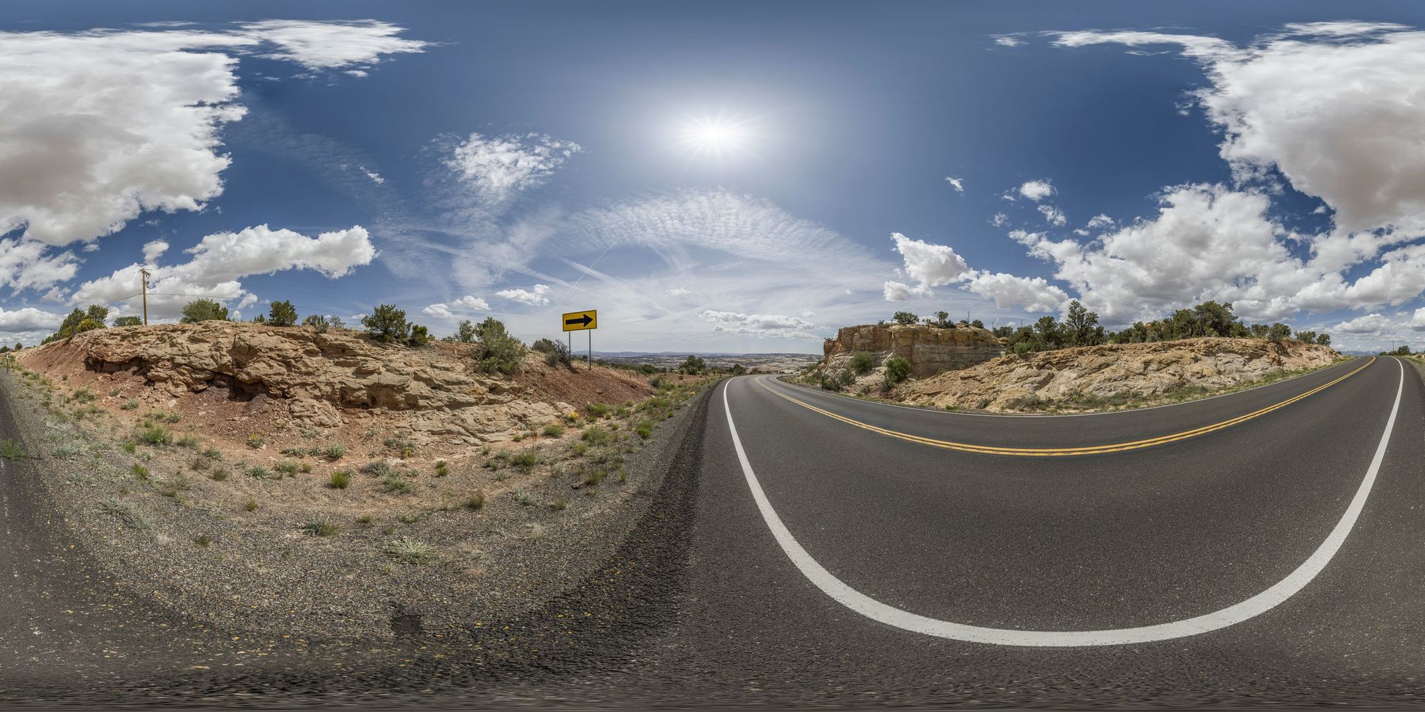 Utah Landscape: Majestic Clouds on a Sunny Day - HDRi Maps and Backplates