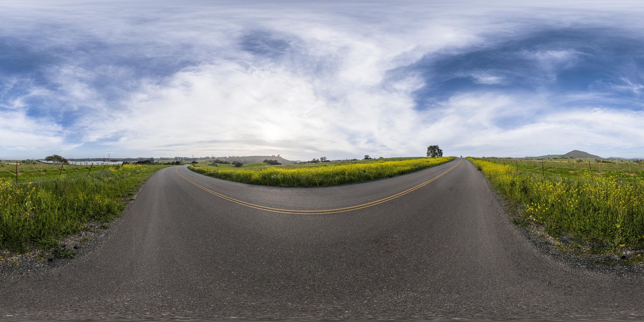 Wide Open Road in California: A Daytime Drive - HDRi Maps and Backplates