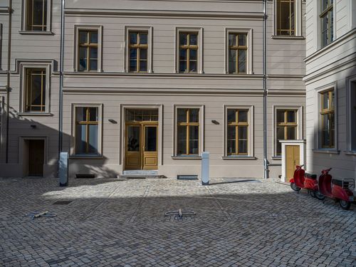 Berlin's European Courtyard with Classic Architecture