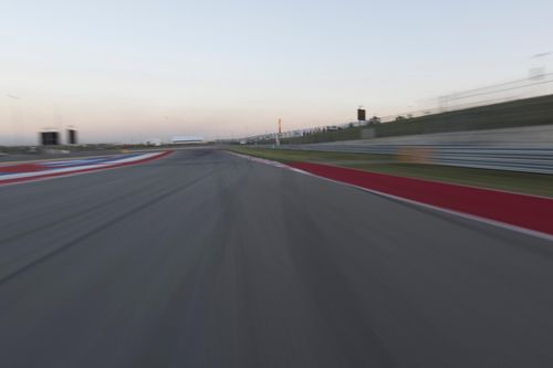 Blurred Race Track with Red and White Stripes on Asphalt - HDRi Maps ...
