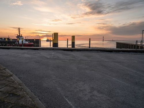 Bremerhafen Coastal Landscape at Dawn - HDRi Maps and Backplates