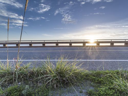 California: Sunlight Piercing Through the Fog on the Horizon - HDRi ...