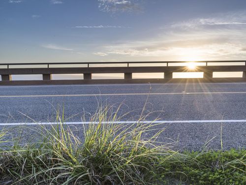 California: Sunlight Piercing Through the Fog on the Horizon - HDRi ...