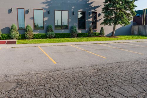 Canada Parking Lot: Smooth Asphalt Surface - HDRi Maps and Backplates