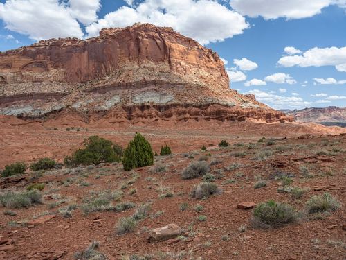 Capitol Reef, Utah: Open Space and Clouds - HDRi Maps and Backplates