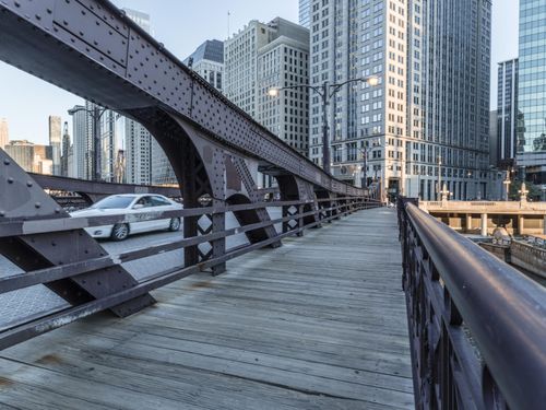 Chicago, Illinois Skyline at Dawn - HDRi Maps and Backplates