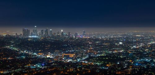 Cityscape of Los Angeles at Night from Above, California, USA - HDRi ...